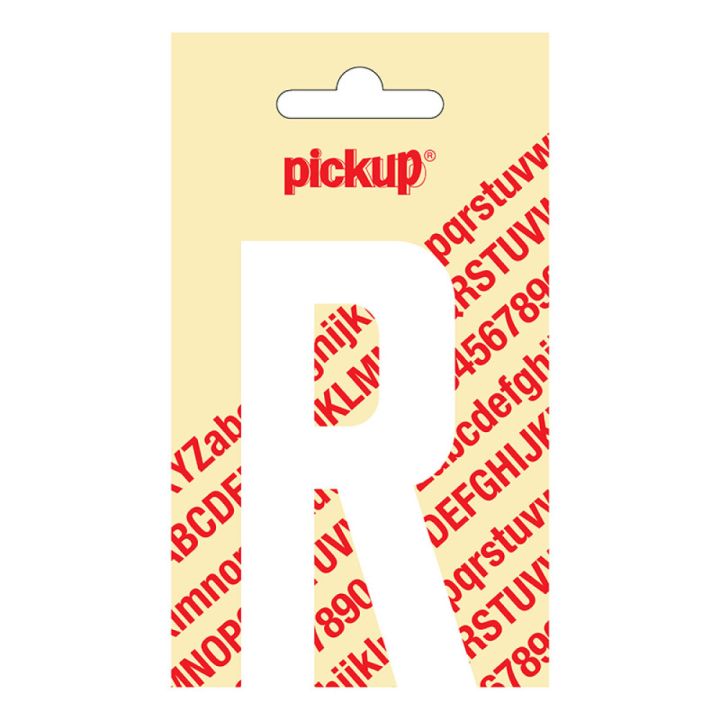 BOKSTAV PICKUP NOBEL R HVIT 90 MM SELVKLEBENDE | BAUHAUS