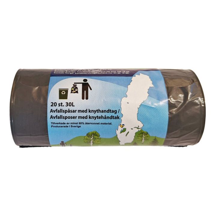 AVFALLSPOSER TRIOWORLD M/KNYTEHÅNDTAK 30L 20STK | BAUHAUS