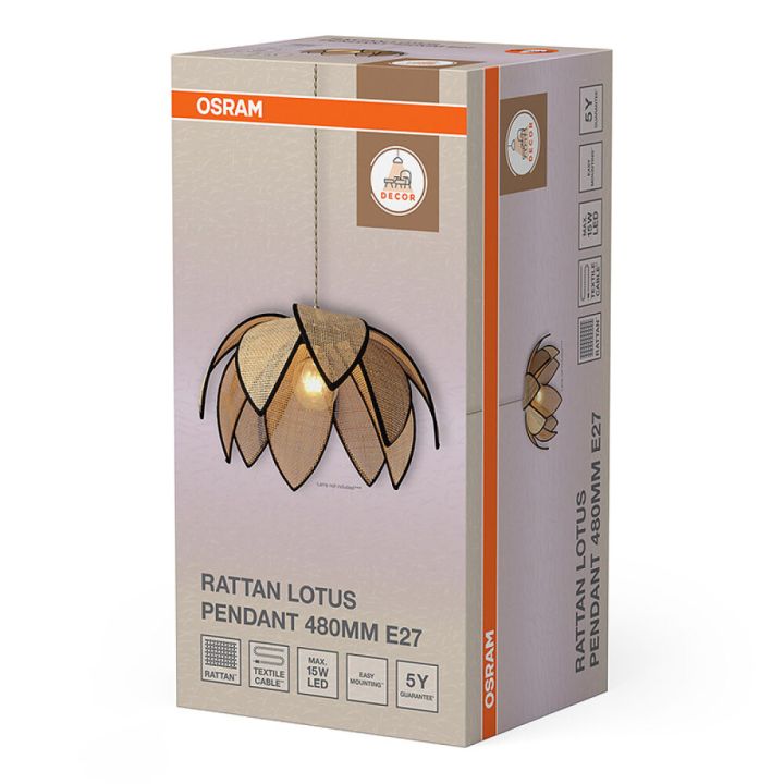 PENDELLAMPE OSRAM LOTUS 48CM ROTTING | BAUHAUS