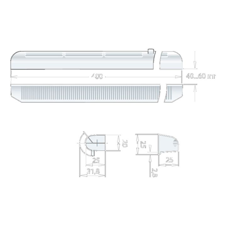 SPALTEVENTIL FLEXIT W400 40CM HVIT | BAUHAUS